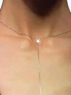 OBSIDIAN Star And Moon Pendant Necklace