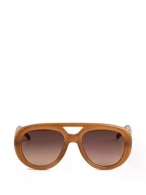KALEOS Porter Aviator Sunglasses - Brown