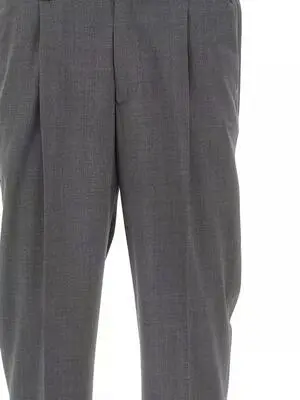 DEVORE INCIPIT Pleated Cuffed Wool Trousers