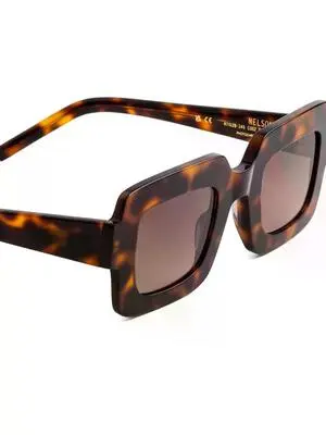 KALEOS Nelson Square Frame Sunglasses - Brown