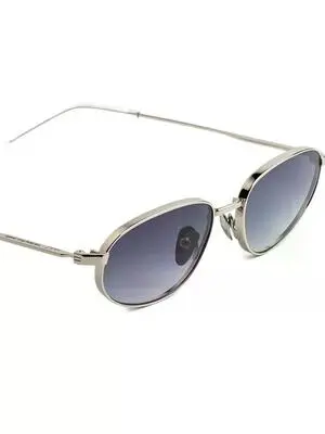 KALEOS Deboer Oval Frame Sunglasses - Silver