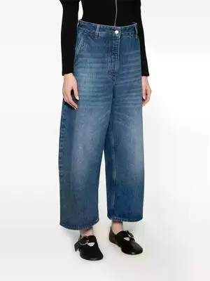 Studio Nicholson Wide-leg Cropped Jeans - Blue