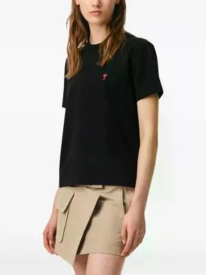 AMI Paris De Coeur Short Sleeve T-shirt - Black