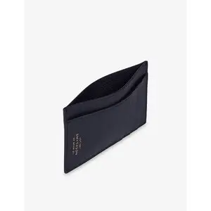 Smythson Panama Leather Card Holder - Navy