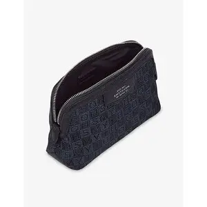 Smythson Stamp Small Canvas Travel Pouch
