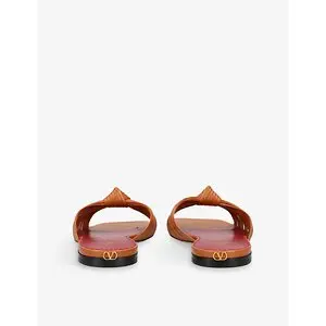 Valentino Garavani Leather Knot Detail Slides