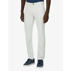 Boggi Milano Garment-dyed Straight-leg Stretch Denim-blend Jeans
