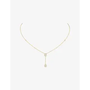 Messika My Twin Tie 18ct Gold And Diamond Necklace - Yellow