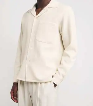 Sandro Textured Long-sleeve Shirt - Beige