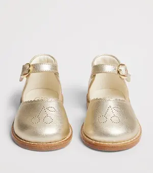 Bonpoint Leather Mary Jane Sandals With Buckle Fastening