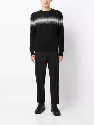 Herno Spray-paint Effect Knit Sweatshirt - Black