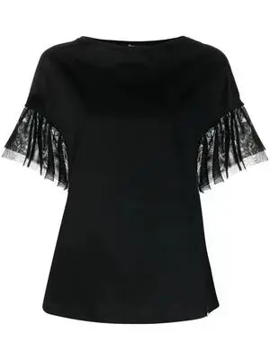 Herno Tulle-inset Cotton T-shirt