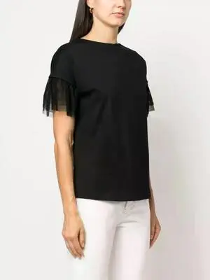 Herno Tulle-inset Cotton T-shirt