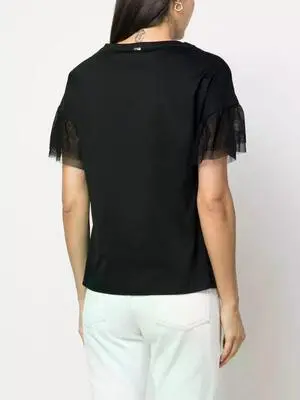 Herno Tulle-inset Cotton T-shirt