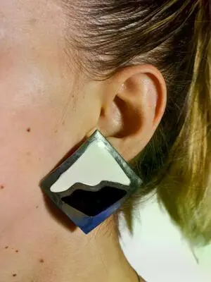 Thierry Mugler Square Clip-on Earrings