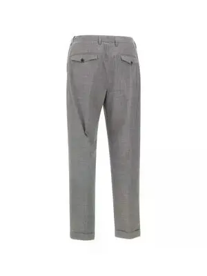 DEVORE INCIPIT Pleated Cuffed Wool Trousers - Grey