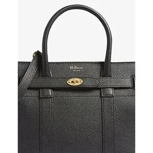 Mulberry Zipped Bayswater Mini Grained-leather Tote Bag - Black