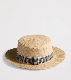 Miu Miu Raffia Logo Hat