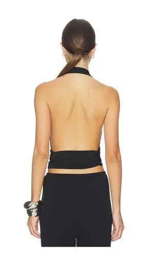 AYA MUSE Jersey Halterneck Wrap Top