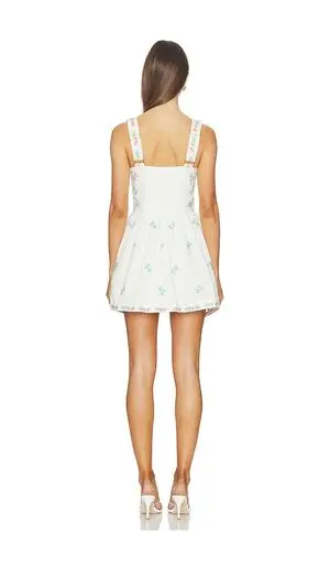 Show Me Your Mumu Demi Mini Dress With Floral Embroidery