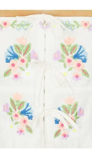 Show Me Your Mumu Demi Mini Dress With Floral Embroidery