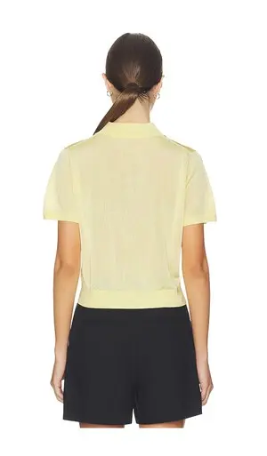 PISTOLA Lucca Short Sleeve Polo Sweater Top