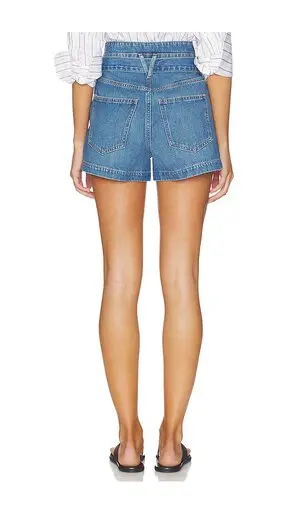 Veronica Beard Jaylen Belted Denim Shorts