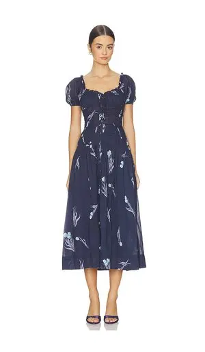 Free People Complete Me Midi Dress - Navy