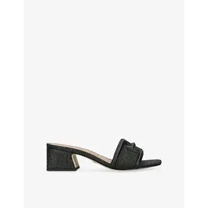 Sam Edelman Waylon Woven Leather Block Heel Mules - Black