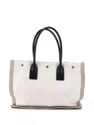 Saint Laurent Rive Gauche Shopper Small Tote Bag - Neutrals