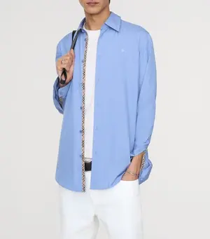 Burberry Cotton Poplin Shirt - Blue