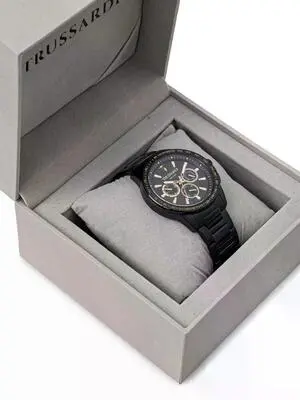 TRUSSARDI Chronograph Watch With Stainless Steel Link Bracelet