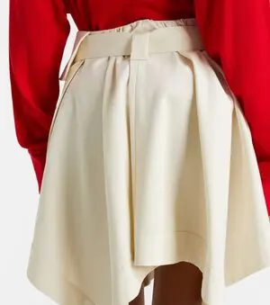 Loewe Cotton And Silk Gabardine Miniskirt