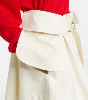 Loewe Cotton And Silk Gabardine Miniskirt