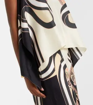 La DoubleJ San Carlo Printed Silk Twill Top - Multicoloured