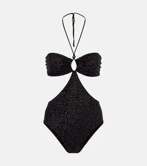 Isabel Marant Étoile Idoya Polka-dot Cutout Swimsuit - Black