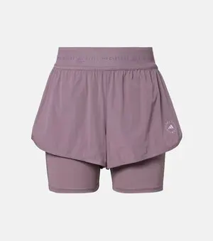Adidas By Stella McCartney Logo Running Shorts - Purple