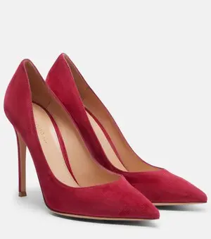 GIANVITO ROSSI Gianvito Rossi Suede Pointed Toe Pumps Pink