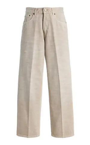 HAIKURE Betty High-waisted Cropped Straight Leg Jeans - Neutral