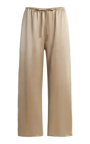 LESET Barb Satin Cropped Pants