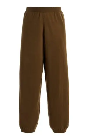 THE FRANKIE SHOP Olia Wool-blend Knit Joggers - Brown