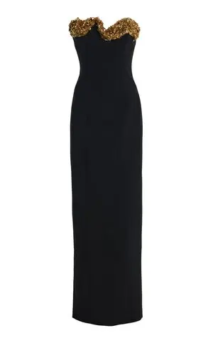 Rachel Gilbert Lucca Beaded Gown - Black