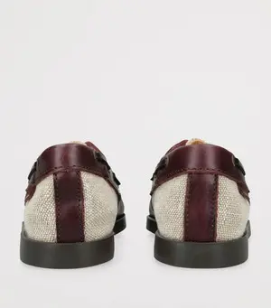 Manebí Canvas And Leather Trim Boat Shoes - Brown