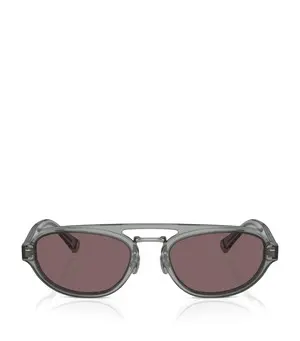 Brunello Cucinelli Brunello Cucinelli Aviator Sunglasses Grey