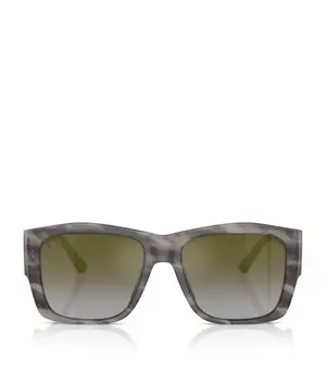 FERRARI Acetate Square Frame Sunglasses - Grey