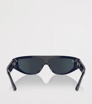 FERRARI Acetate Rectangle Sunglasses - Blue
