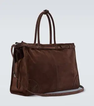 Prada Suede Tote Bag - Brown