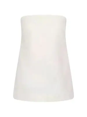 ST. AGNI Strapless Tie Detail Top - Neutrals