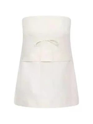 ST. AGNI Strapless Tie Detail Top