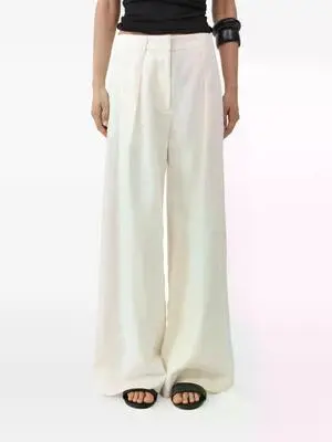 ST. AGNI Pleat Loop Wide Leg Trousers